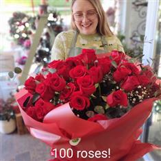 Rose Bouquet - Wonderful 100 Red Rose